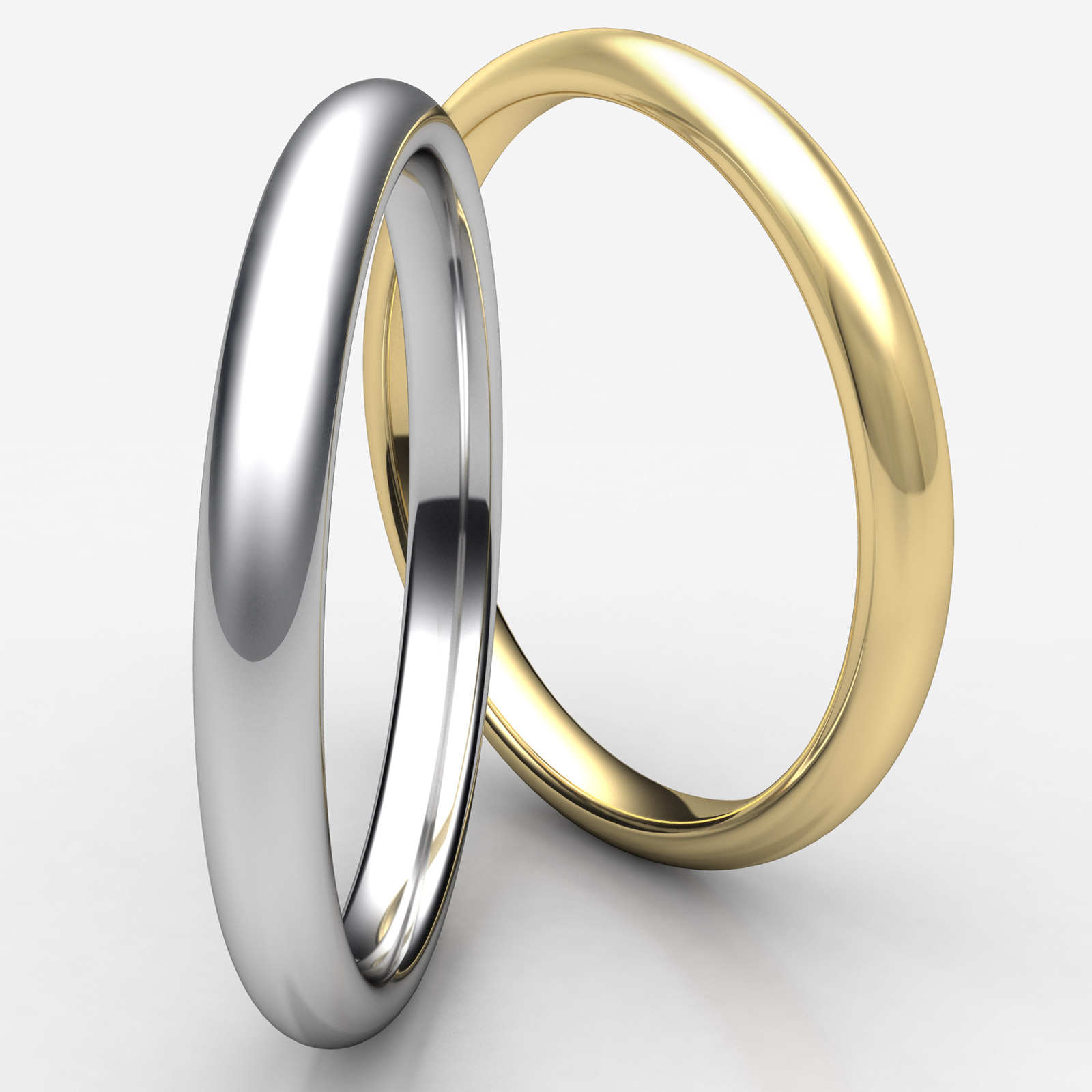 Fully Round Comfort Fit Unisex Solid 14k Gold Wedding Band