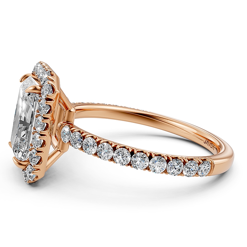 Radiant Diamond Engagement Ring 14k Rose Gold 3ctw