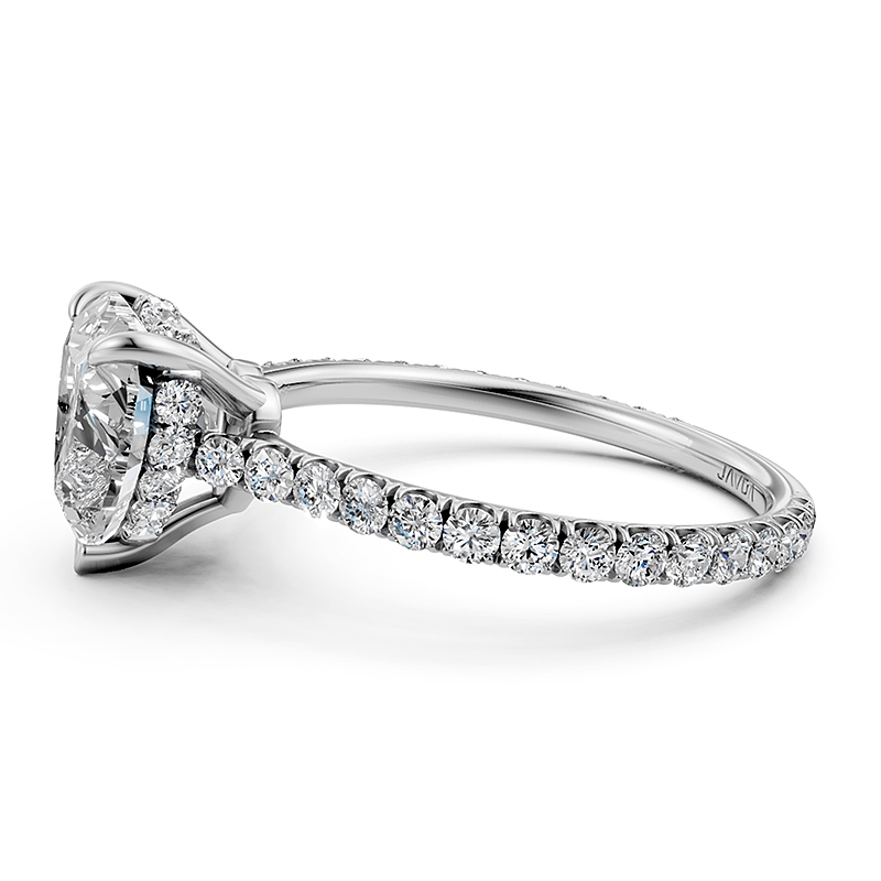 Heart Diamond Engagement Ring 18k White Gold 2.47ctw