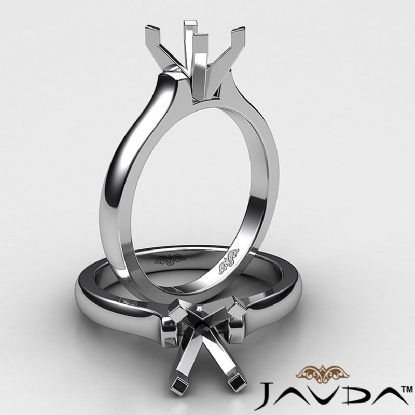 4g Contour Dome Solitaire Engagement Ring Setting 14k White Gold 3mm ...