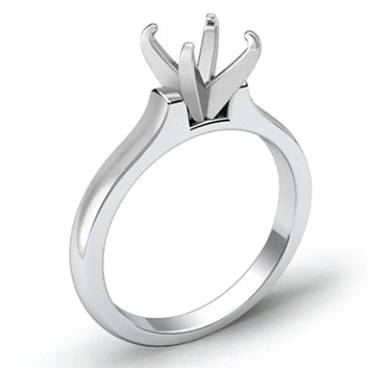 4g Contour Dome Solitaire Engagement Ring Setting 14k White Gold 3mm ...