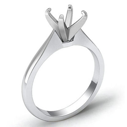 3g Diamond Tapper Solitaire Engagement Ring Setting 14k White Gold Semi ...