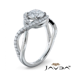 Diamond Classic Sidestone Engagement Ring | Javda