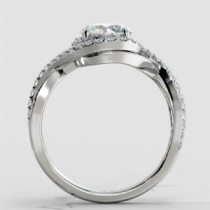 Diamond Classic Sidestone Engagement Ring | Javda