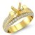 Diamond Women Engagement Ring Setting 18k Gold Round Semi Mount (1.4Ct ...